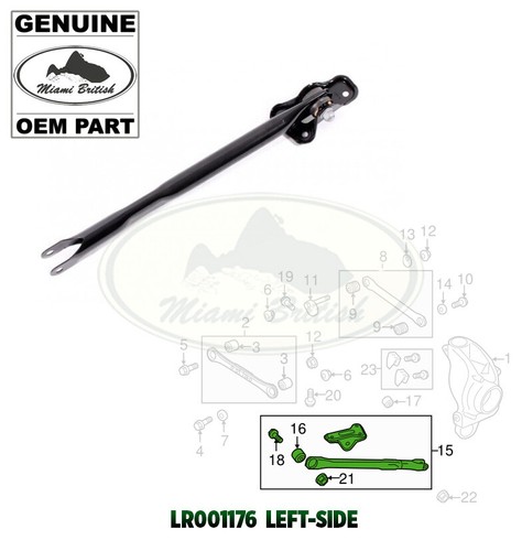 LAND ROVER REAR LOWER CONTROL ARM LEFT LR2 RR EVOQUE LR001176 GENUINE ...