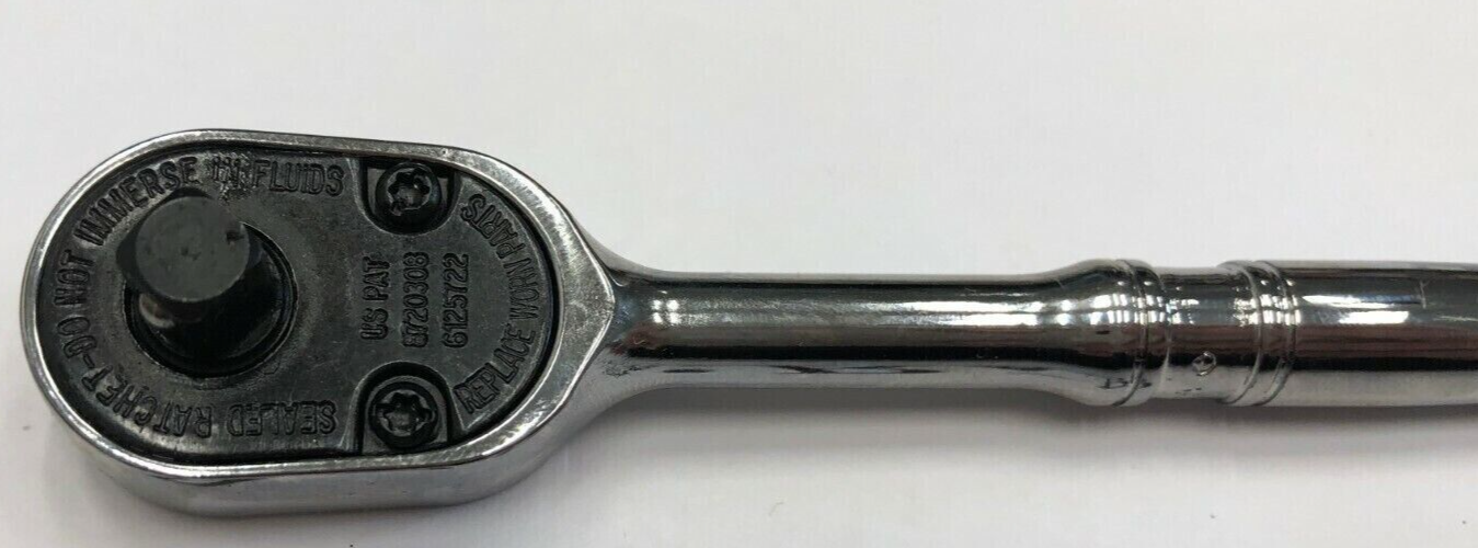 SNAP ON TOOLS USA STYLE 1/4" Drive Fine Tooth Chrome Handle Ratchet T72 ...