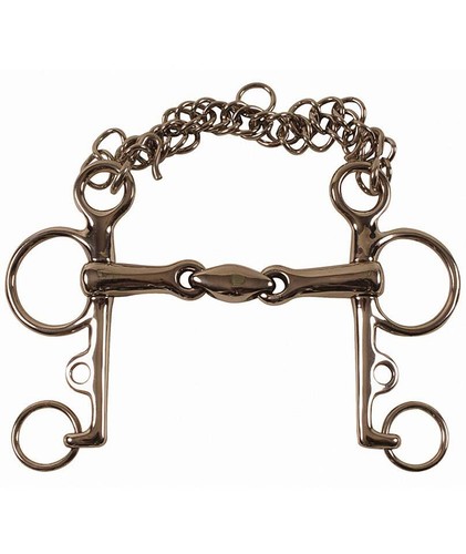 Pelham articulé en acier inoxydable avec bec à huile et barboteur, 16 ...