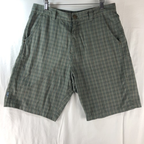 Vintage GOTCHA Shorts Mens 34 Blue Plaid Board Shorts Cotton/polyester ...