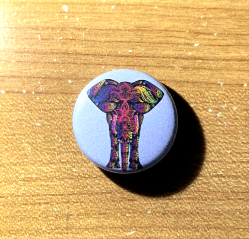 Rainbow Elephant Fridge Magnet Pretty Cute Cool Unique Rad Round Magnet ...
