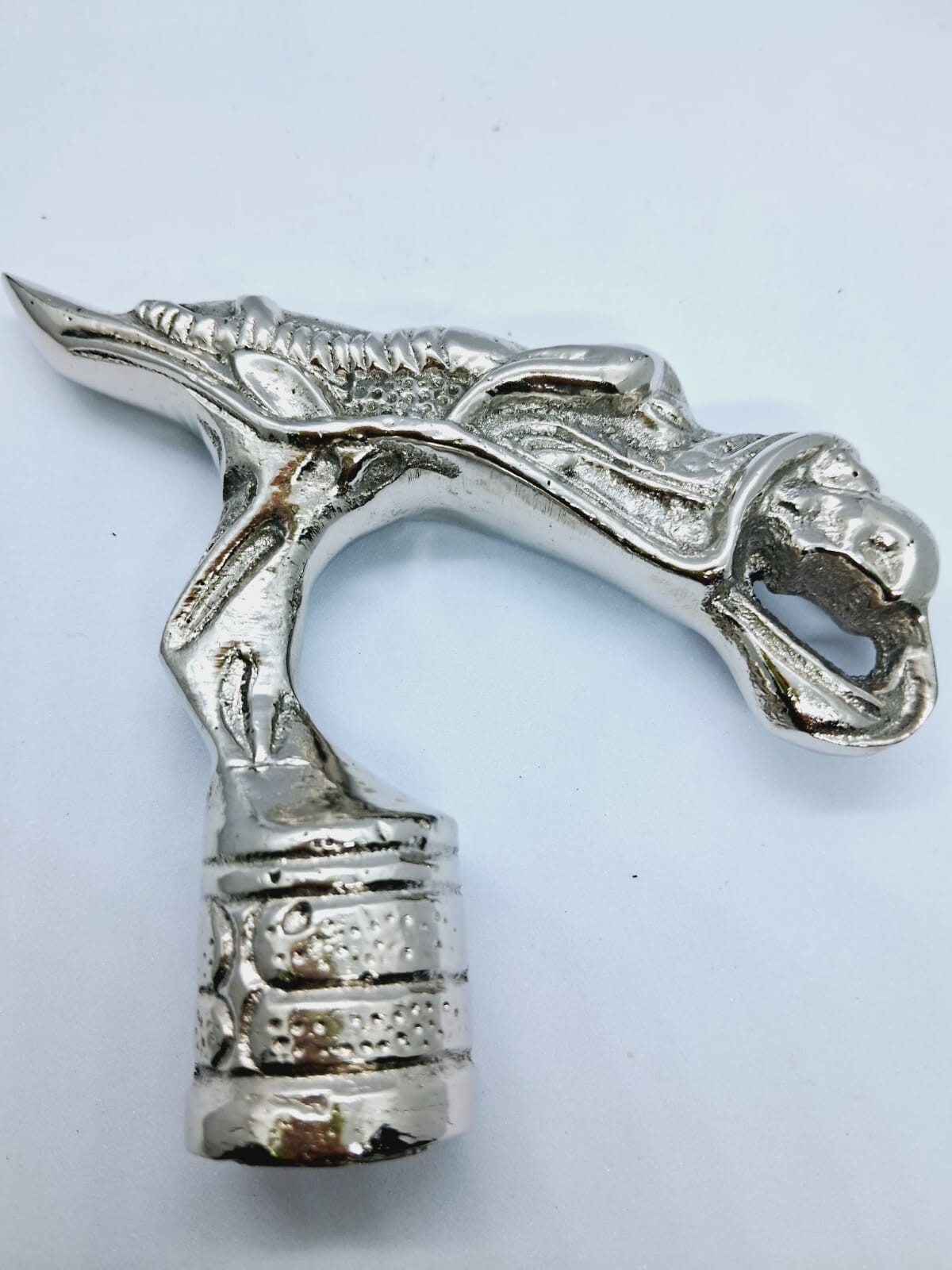 New Antique Silver Dragon Head Handle Black Wooden Wa… - Gem