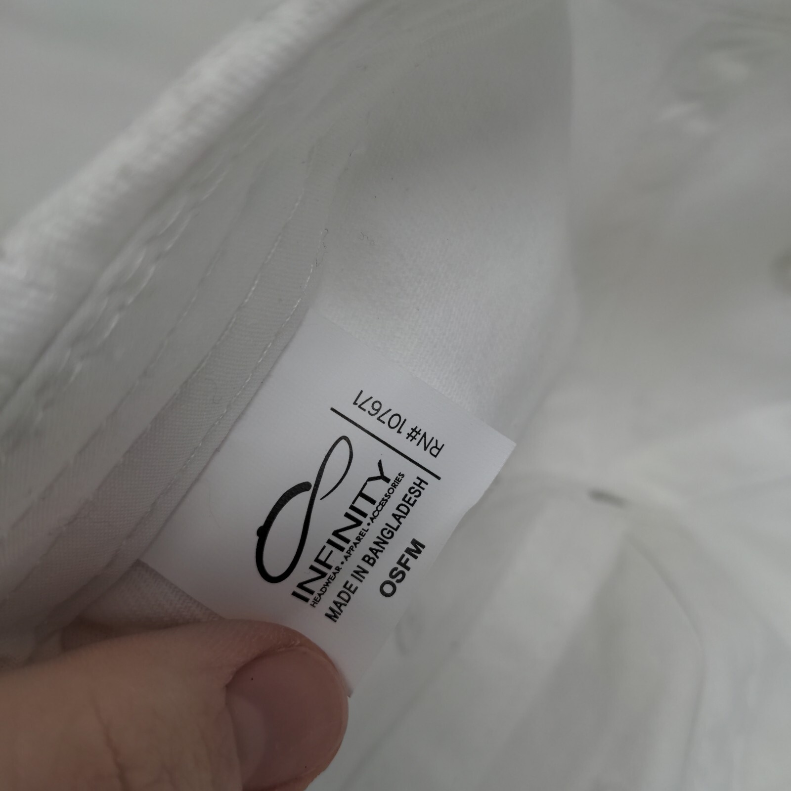 Infinity Men's Strapback Hat White OSFM Blank Vent Holes Adjustable | eBay