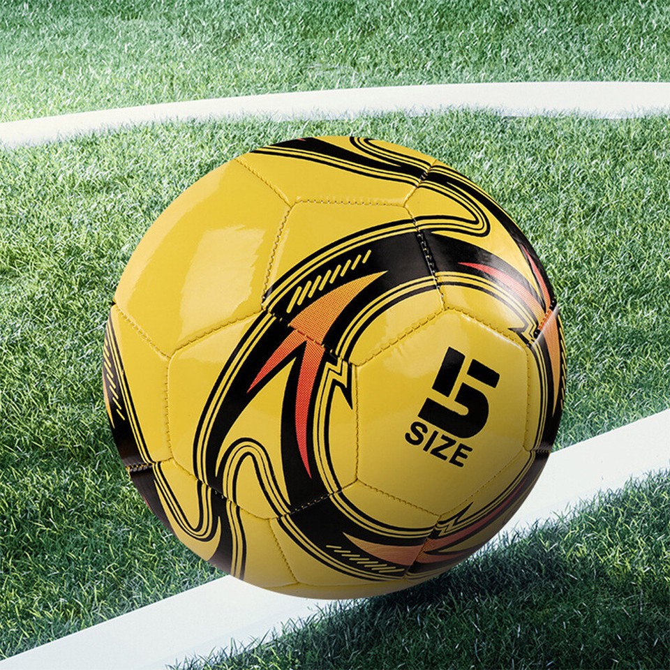 Size 5 Machine Stitched Football PVC Inflatable Sports Ball for Outdoor ...