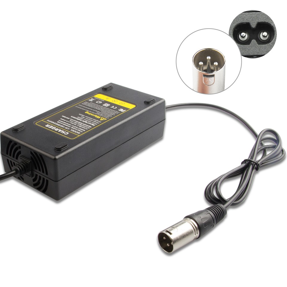 24V 5A Battery Charger 3-Pin XLR for Pride Mobility Jazzy Power Chair ...