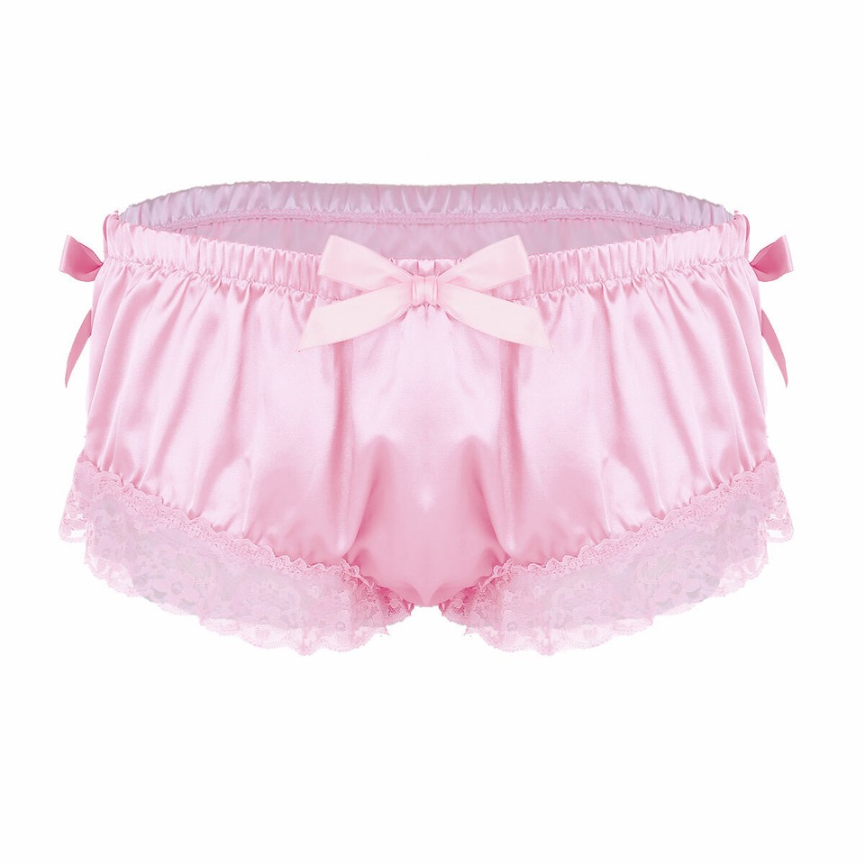 Sissy Men Satin Briefs Ruffled Bloomer Tiered Skirted Panties Girly ...