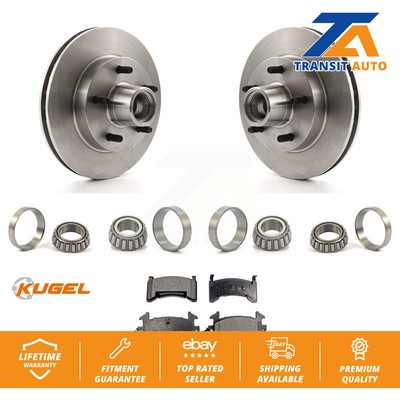 Front Brake Hub Rotor Inner & Outer Race Bearing Set Pad Kit For ...