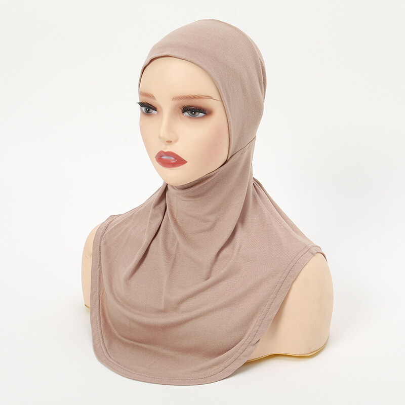 Pull On Ready Women Hijab Ninja Cap Muslim Turban Instant Amira Scarf ...