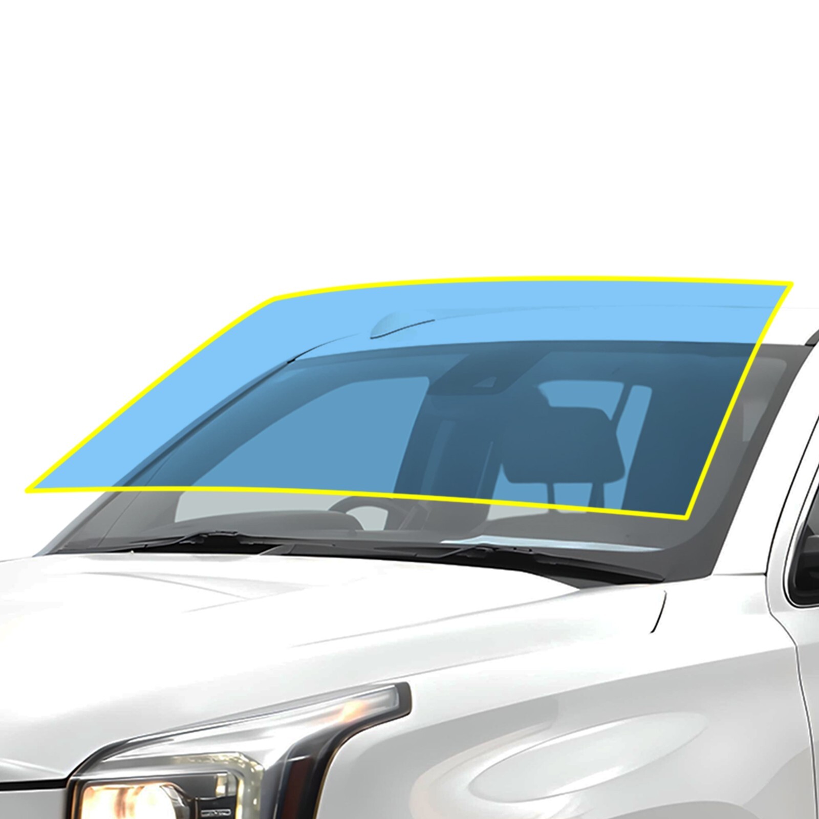2015-2020 GMC Yukon Pre Cut Front Windshield Protection Clear Bra Film ...