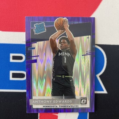 2020-21 Panini Donruss Optic - Rated Rookie Anthony Edwards #151 Purple ...