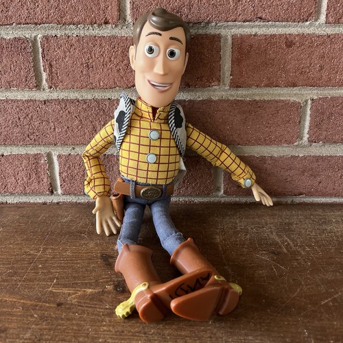Disney Pixar Thinkway Toy Story Woody Pull String 15" Doll - No Hat | eBay