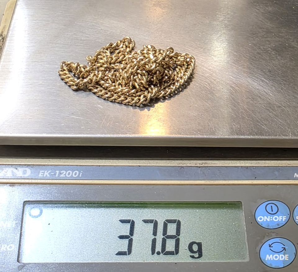 10k YELLOW GOLD FILLED 5mm CURB CUBAN LINK CONTINUOUS LINK LONG CHAIN ...