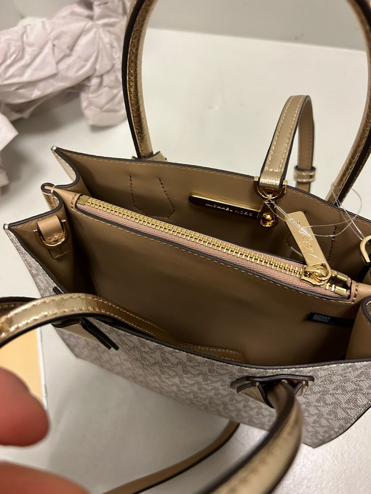 Michael Kors Mercer MD Signature Logo Messenger Satchel Shoulder Bag ...