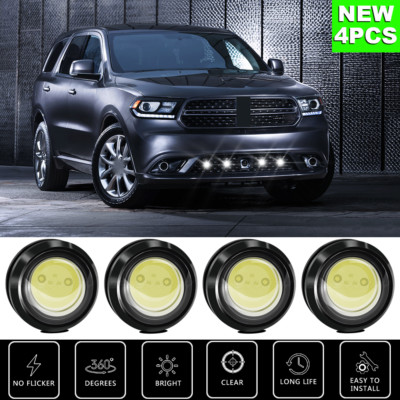 For Toyota RAV4 2019-2022 Raptor Style Front Grille White LED Lights ...