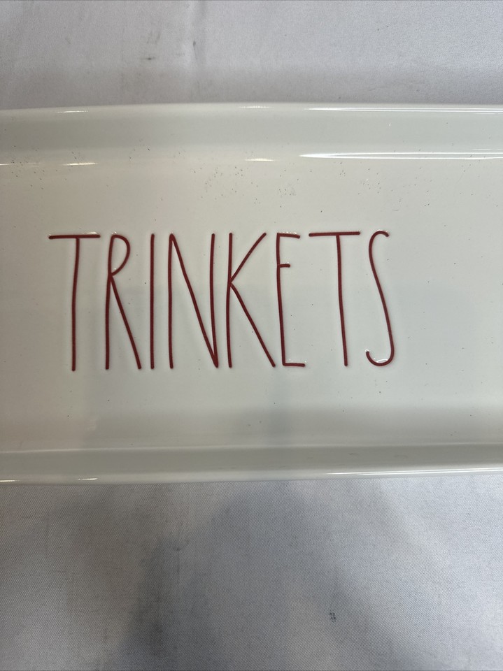 Rae Dunn Trinkets Tray Ceramic LG 14” Christmas Gift Key Holder Glasses ...