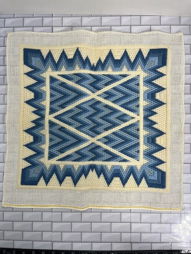 Designer Needlepoint On Canvas Southwestern Aztec Design 17x17 Wool On ...