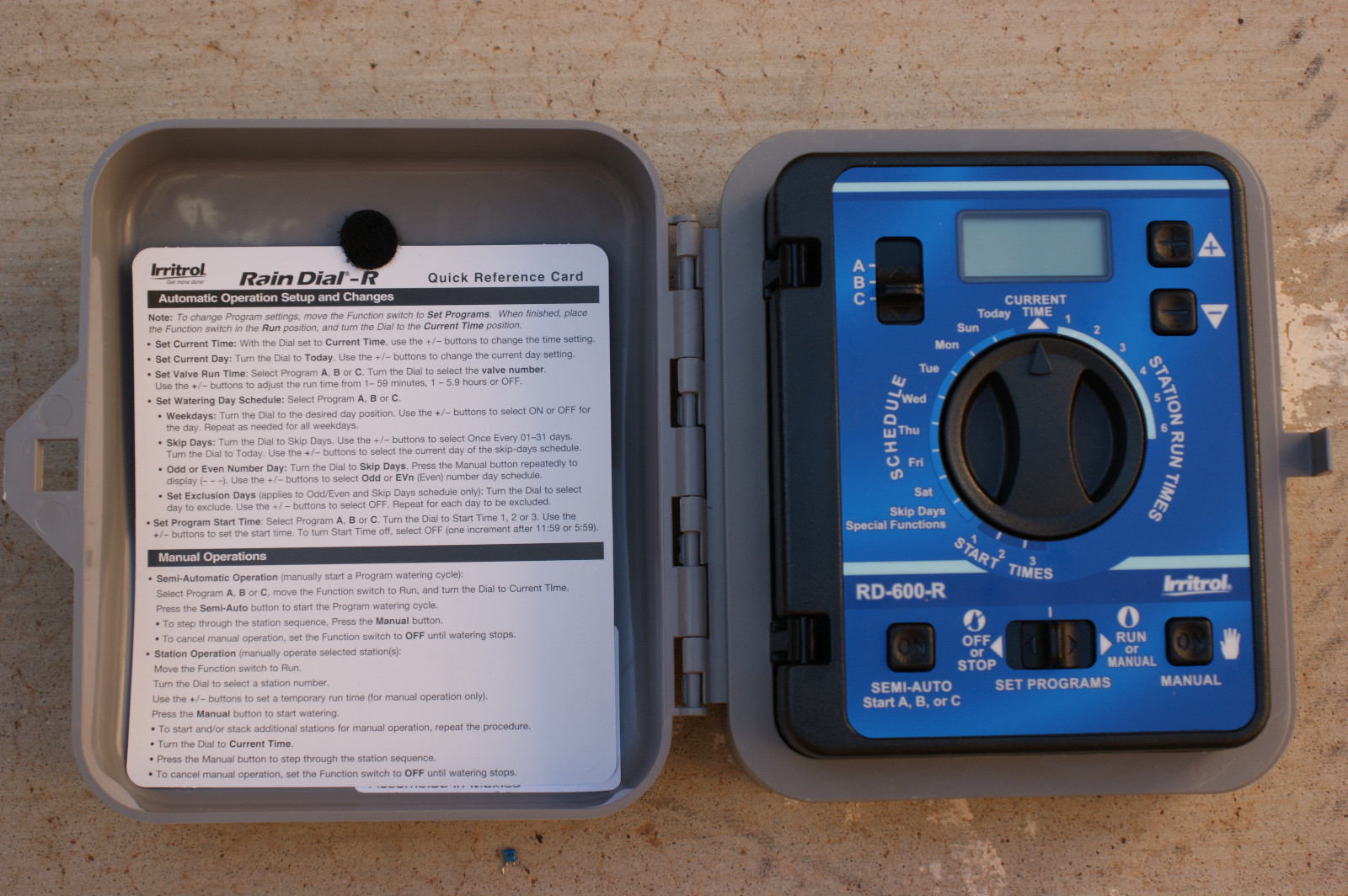 NEW INTERIOR Irritrol / Hardie Rain Dial RD-600 R / RD-600 INT SYS -5yr ...