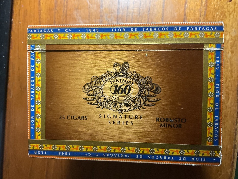 *RARE* PARTAGAS 160 Signature Series Empty Cigar Box ~ Robusto Minor ...