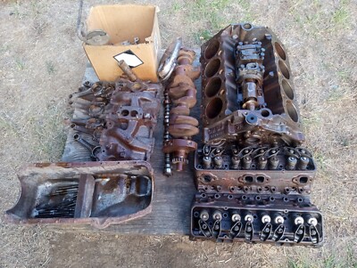 3790721 GM Nova Factory 283 V8 BLOCK Heads, Intake, Rods, Oil Pan | eBay