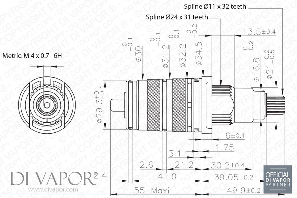 Vernet TMV3 Shower Thermostatic Cartridge CA43 G-01 Thermostat Valve ...