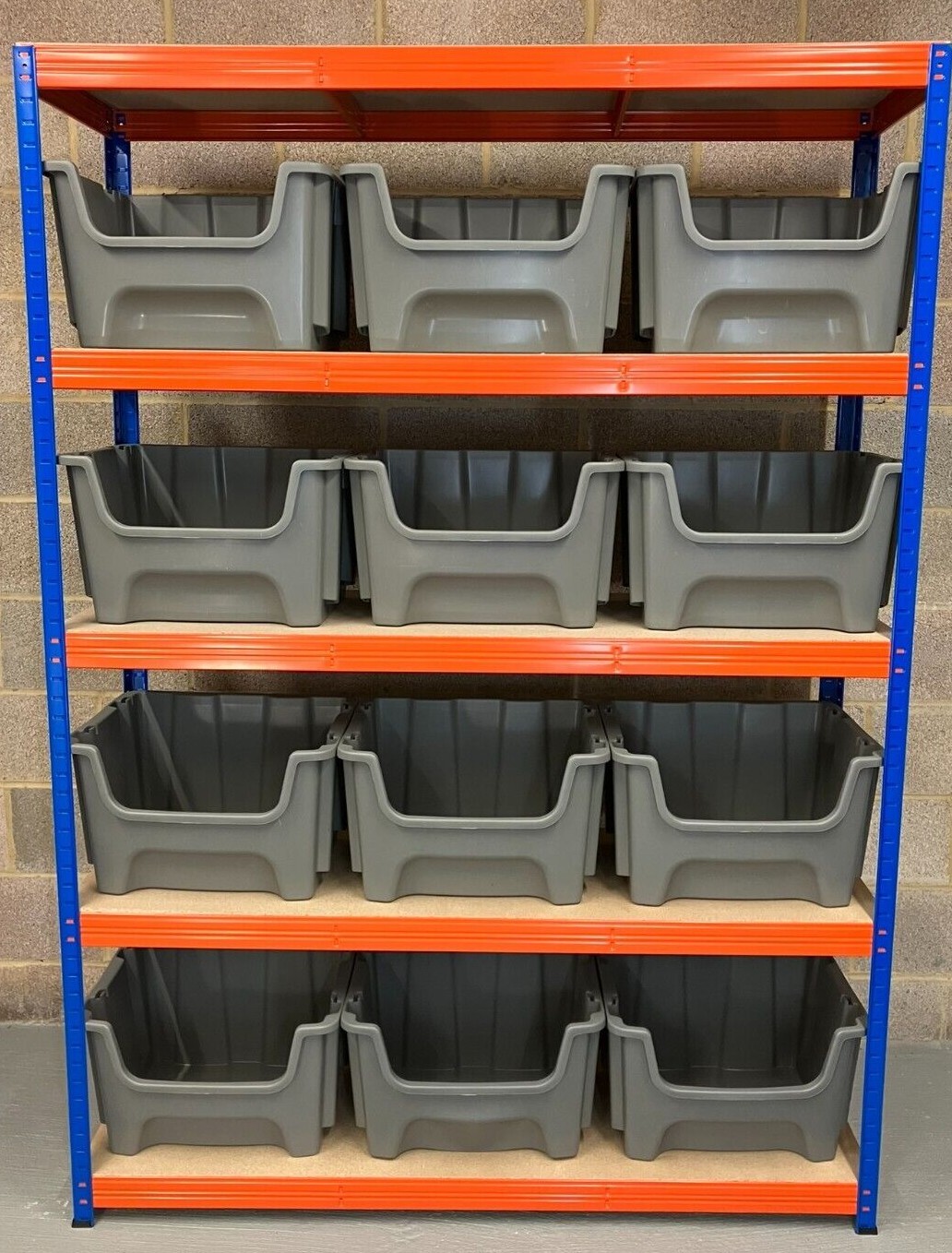 Large Stacking Pick Bin Kits Racking Bins Tubs Shelving Storage Garage ...
