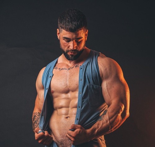 [X035] Male Model Full View Showing Off Body To Viewer Fine Art Hunky Physique | eBay