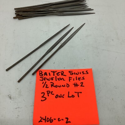 Baiter Swiss needle files 1/2 Round #2 Cut -5 1/2 (2406-c-2) | eBay