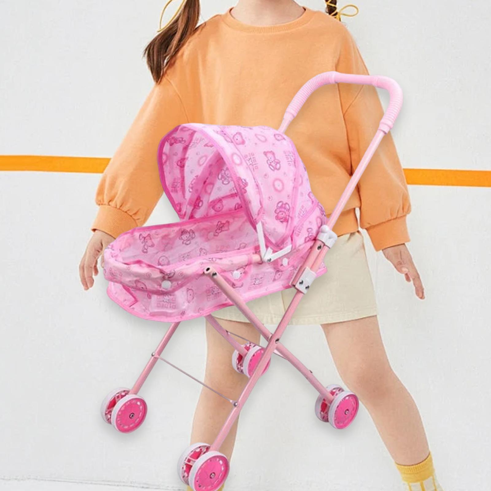 Doll Mini Pram Learning Activities Mini Pushchair for Infant Baby Boys ...