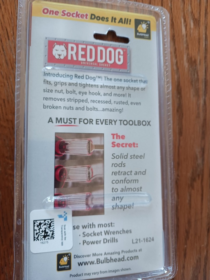 Bulbhead Red Dog Universal Socket Tool - Red/Silver 16275-8 97298126680 ...