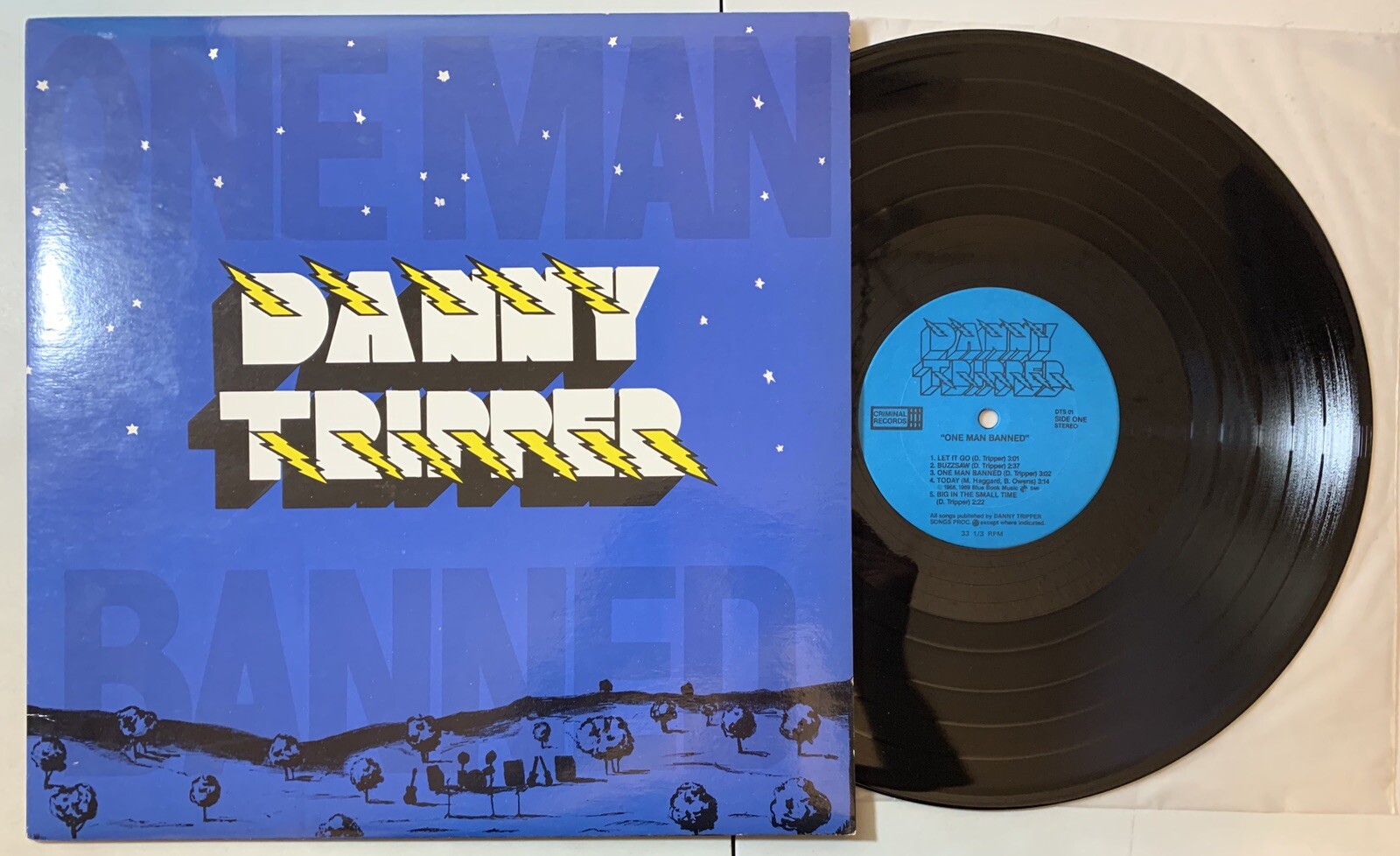 Danny Tripper - One Man Banned LP 1985 Criminal DTS 01 Canada Blues ...