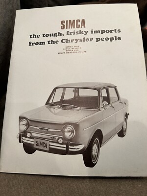 Original 1967 Simca Car Dealer Brochure | eBay