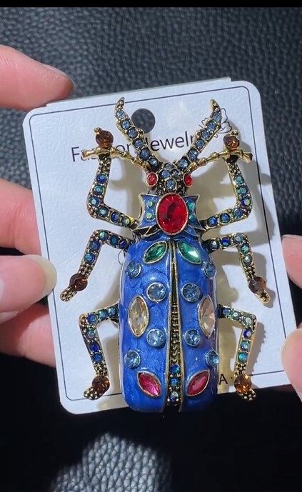 Enamel Bug Beetle Brooches Pin Women Creative Fashion Insect Design ...