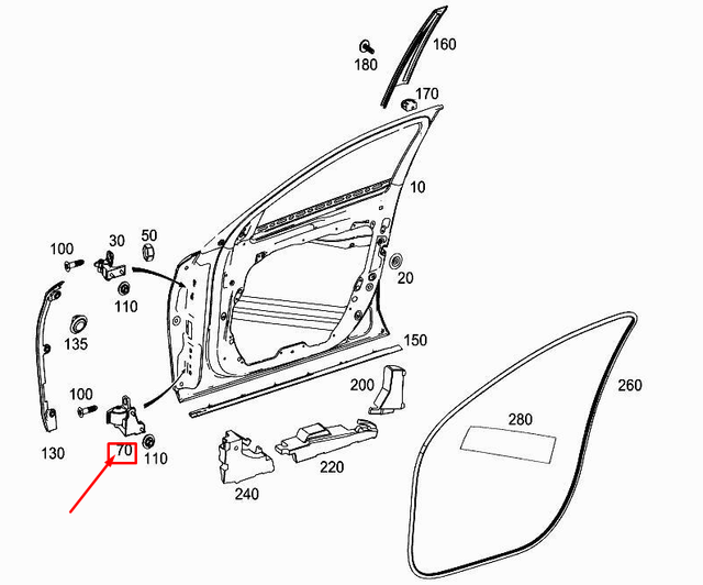 Mercedes-benz e-class 2016 w213 Front lower hinge (A2137201210) GENUINE ...