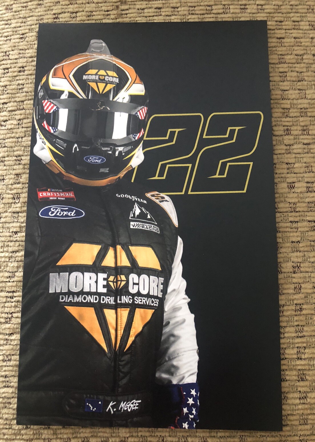 Nascar Truck Series Driver #22 Keith McGee More Core 2024 Postcard | eBay