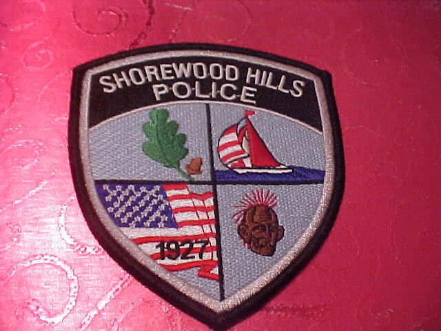 SHOREWOOD HILLS WISCONSIN POLICE PATCH SHOULDER SIZE UNUSED TYPE 1 | eBay