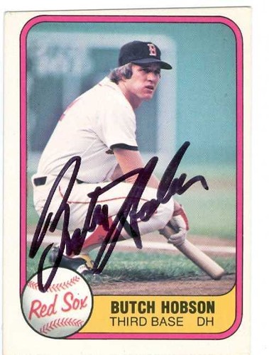 Butch Hobson autographed Baseball Card (Boston Red Sox) 1981 Fleer #227 ...