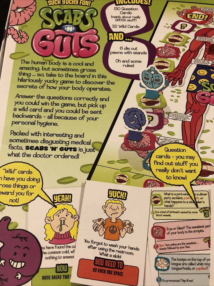 Educational board game Scabs N Guts the medical fact based Board game ...