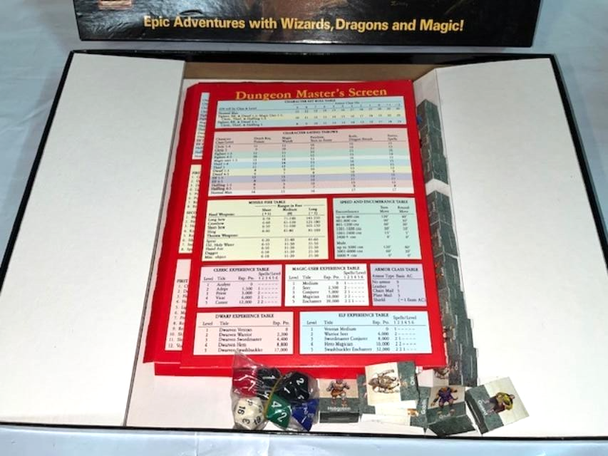 1991 TSR D&D Dungeons and Dragons The New Easy to Master Board Game ...