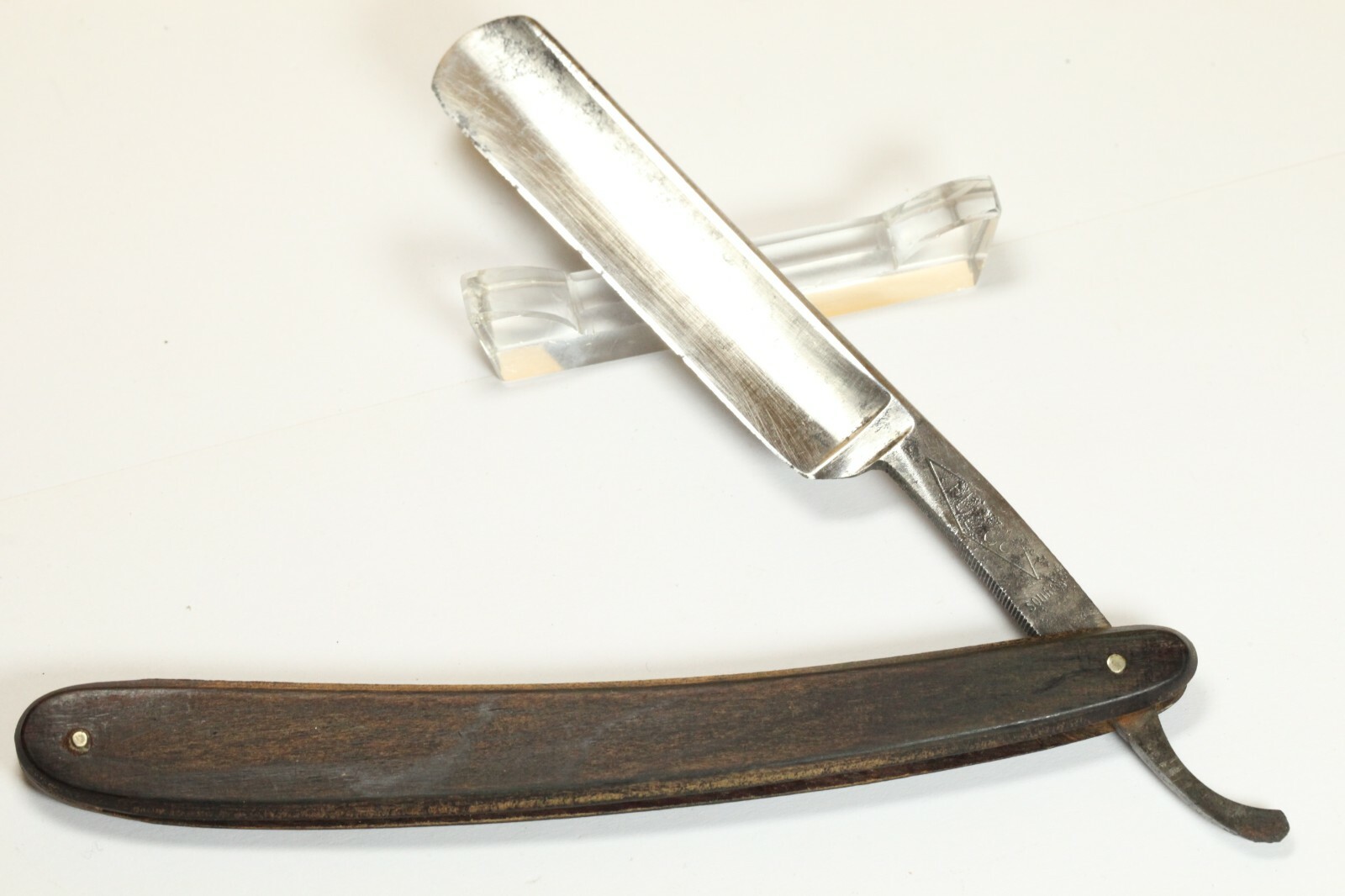 OLD Antique German Solingen Black Wood handle straight razor R052 | eBay