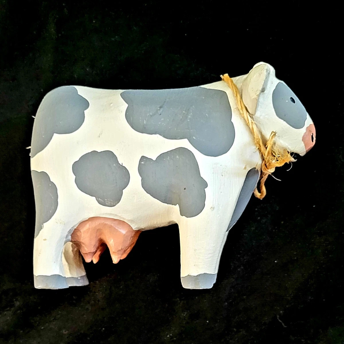 Carved Wooden Cow