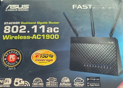 ASUS AC1900 WiFi Gaming Router RT-AC68U Gigabit Wireless Internet ...