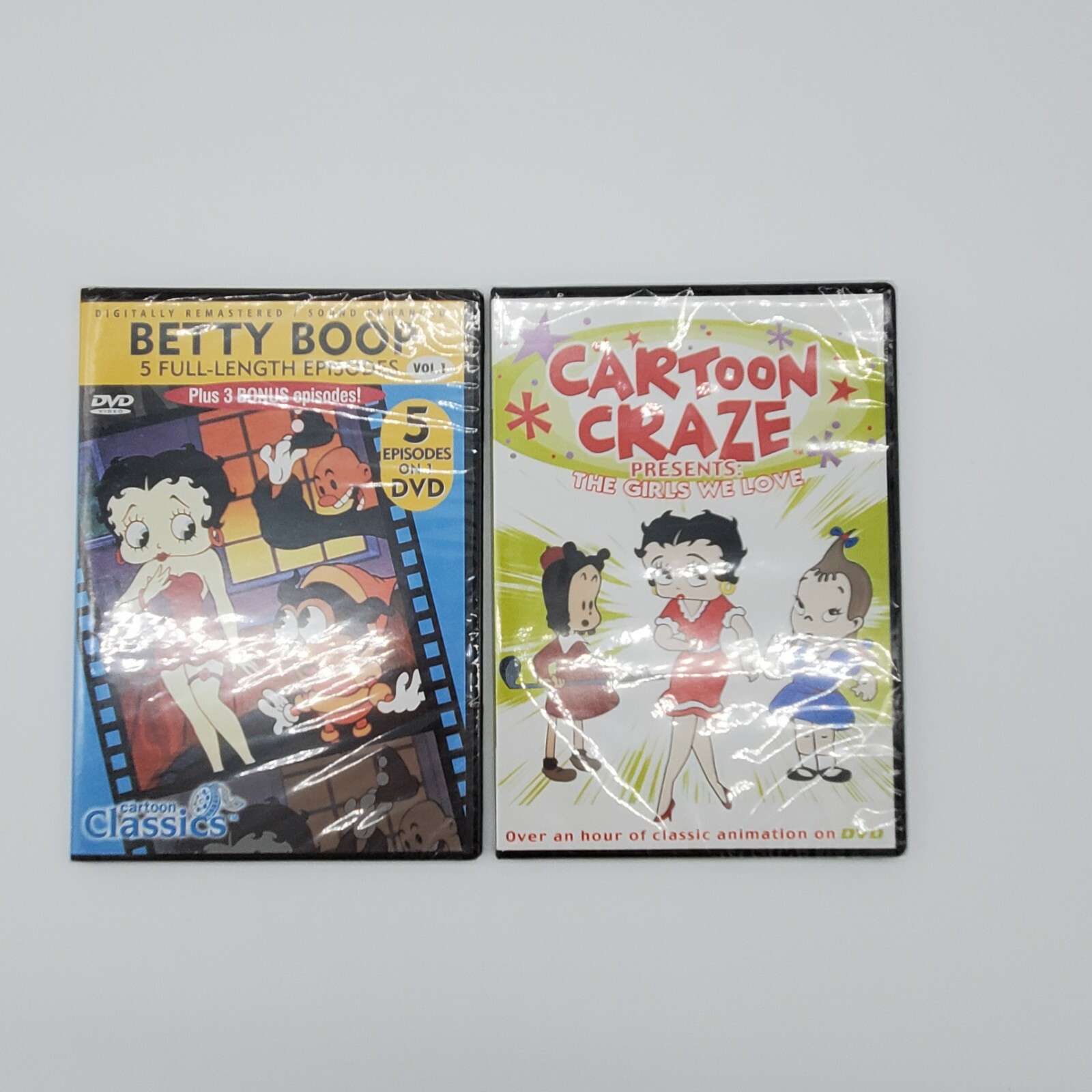 Betty Boop DVD Lot of 2 Cartoon Craze The Girls We Love Classic ...