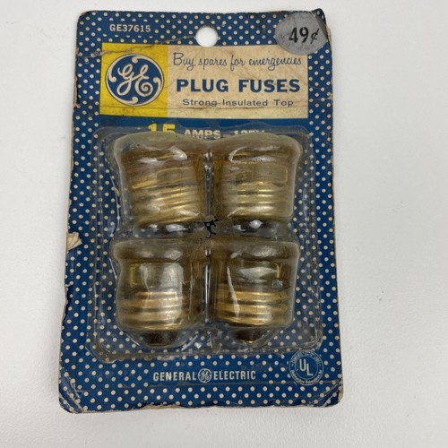 Vintage 4 General Electric 20 Amp Plug Fuses 125 Volts | eBay