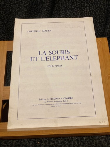 Christian Manen La Souris et L'Elephant pour piano partition Philippo ...