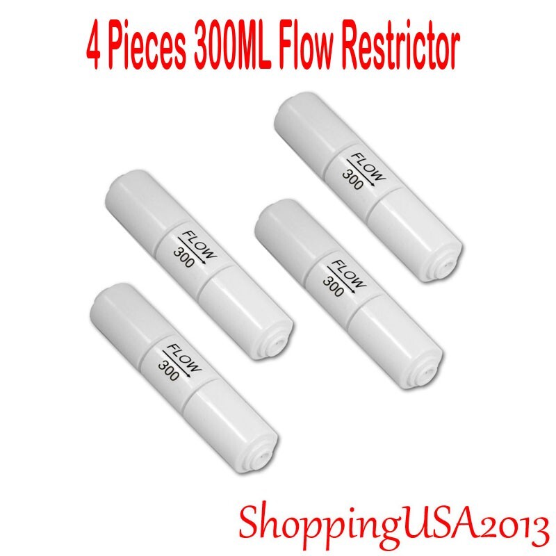 4 Pcs 300 cc ML Flow Restrictor Push In Quick Connect Unter Sink RO ...