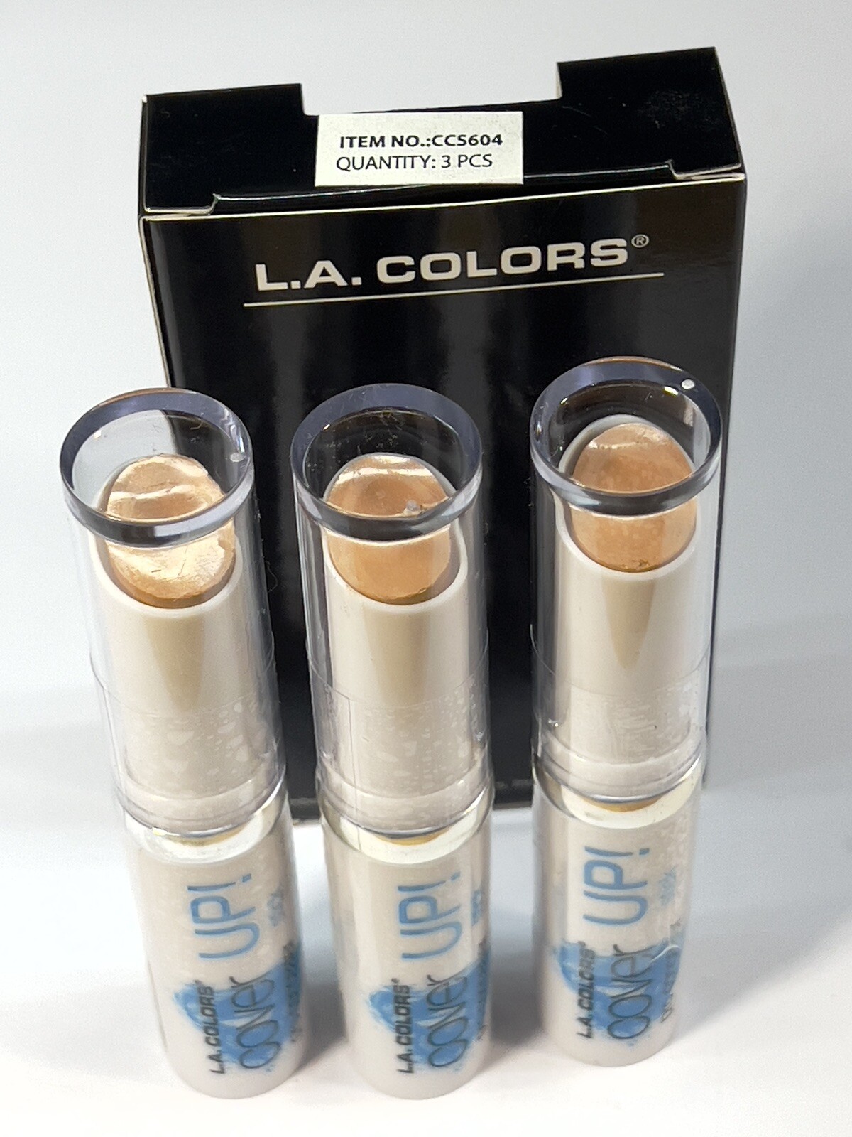 3 Pack LA Colors Cover Up Pro Concealer Stick #604 SUNLIGHT | eBay