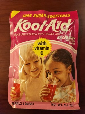 Vintage 1970s 100% Sugar Sweetened Rare Raspberry Kool-Aid Packet ...