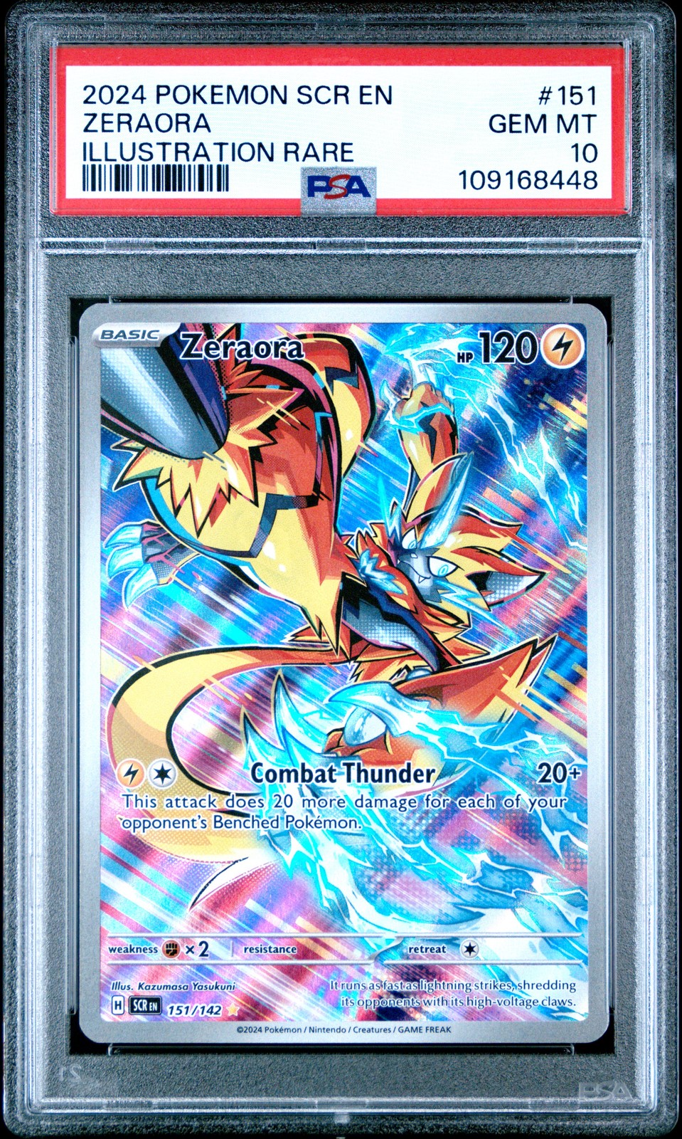 Zeraora 2024 Scarlet & Violet: Stellar Crown #151/142 Illustration Rare ...