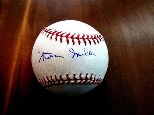 MARVIN MILLER MLBPA EXECUTIVE HOF SIGNED AUTO OML BASEBALL PSA/DNA ...