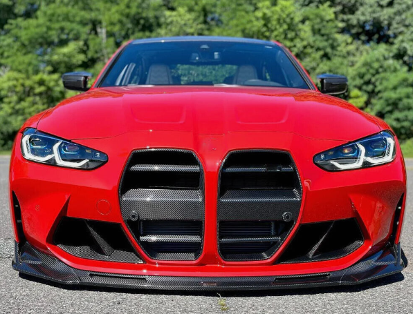 REAL CARBON FIBER NOSE GRILL GRILLE ST STYLE FOR 2021-2024 BMW M3 G80 ...